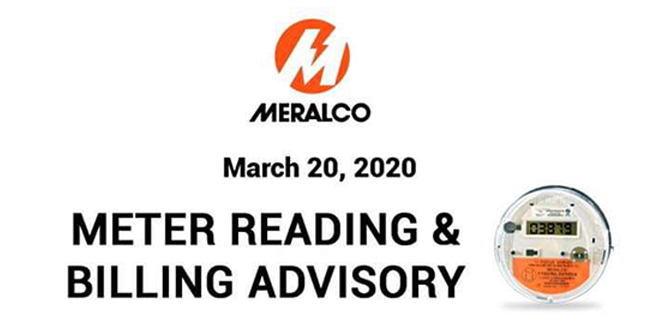 Meralco Holds Off Billing Delivery, Meter Reading