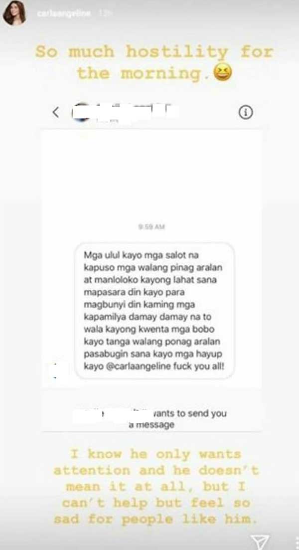 Actress Carla Abellana Posts Rude Message from "Kapamilya" Supporter