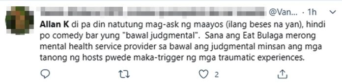 Allan K Viral Statement on Eat Bulaga's Bawal Judgmental, Netizens React
