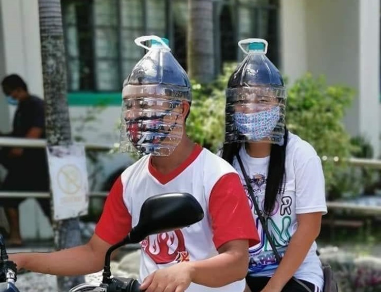 Residents Wearing Improvised Face Shields Goes Viral