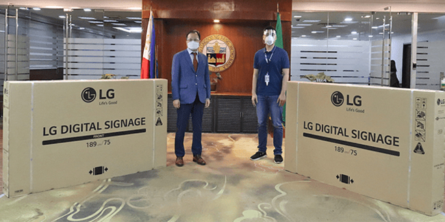 LG Philippines Donates 2 Digital Signage Displays To The City Of Pasig