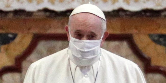 Pope Francis Wears Mask At Public Service For First Time