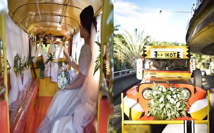 Beautiful Bride Chooses UP-Ikot Jeep as her Bridal Jeep During Wedding