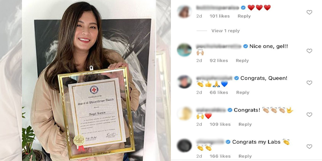 Showbiz Personalities Congratulate Angel Locsin After Receiving Award ...