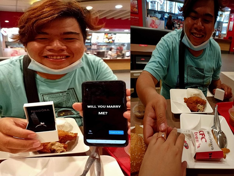 Romantic Guy Surprises GF w/ Unexpected Wedding Proposal at KFC