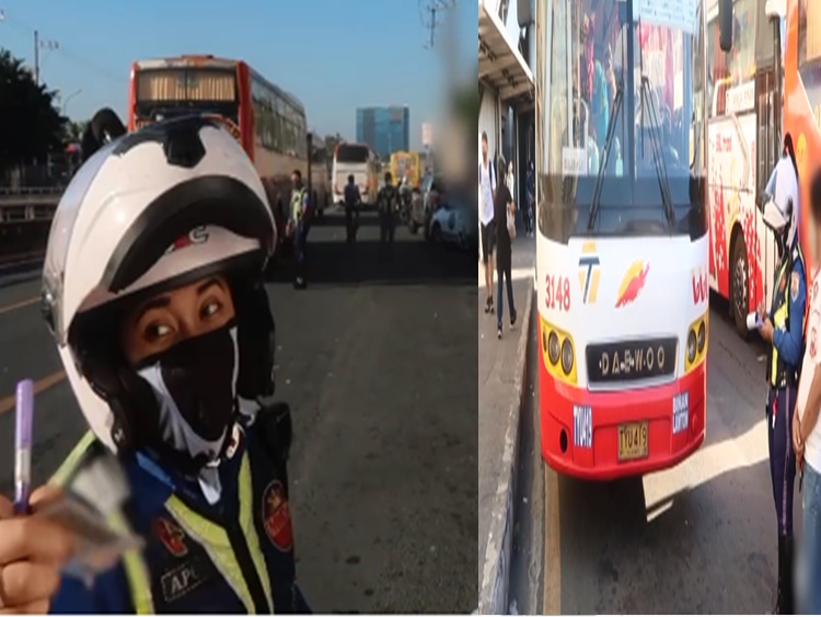 Strict Lady Traffic Enforcer Fearlessly Issues Citation Ticket to Violator