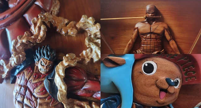 Pinoy Artist Showcase his One Piece Masterpieces Made of Wood