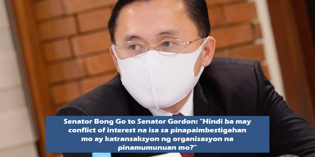Bong Go Asks Gordon To Inhibit From PhilHealth Investigations Due To ...
