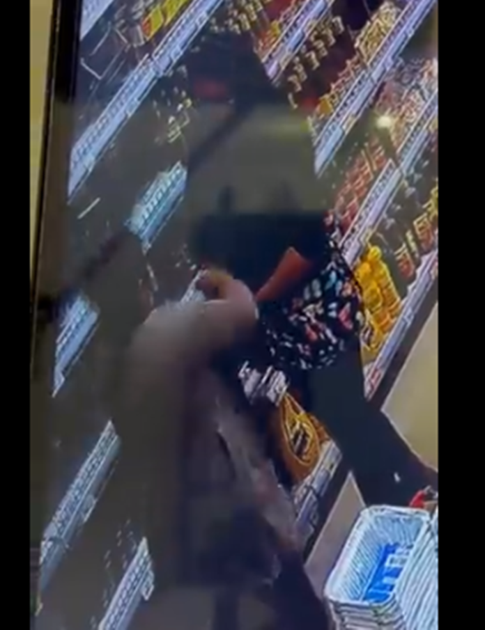 Female Shoplifters Caught on Camera Stealing Grocery Products