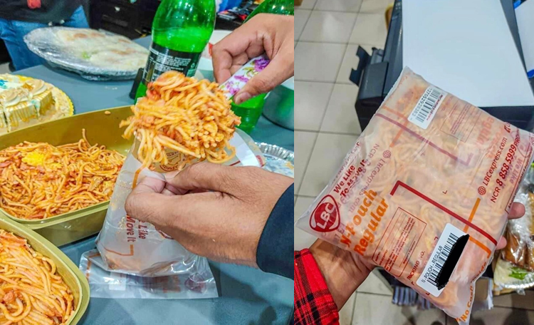 Spaghetti Placed Inside LBC Plastic Bag Elicits Reactions Online