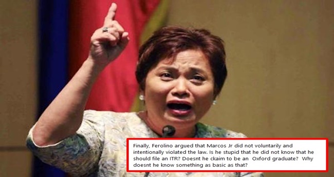 Rowena Guanzon Posts Statement on Ferolino's Resolution on DQ Cases Vs ...