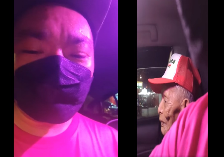 Leni Supporter Gives Free Ride to Elderly BBM Supporter