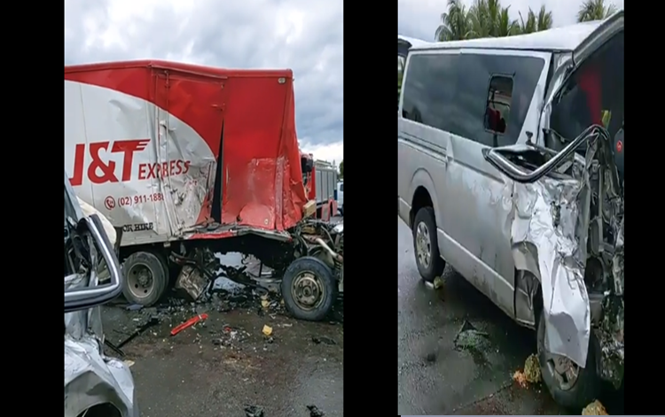Vehicular Accident Involving J&T Express Van & Closed Van Earns ...