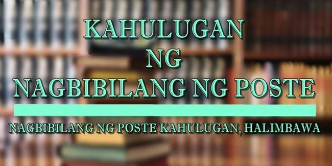 Nagbibilang Ng Poste Kahulugan At Mga Halimbawang Pangungusap