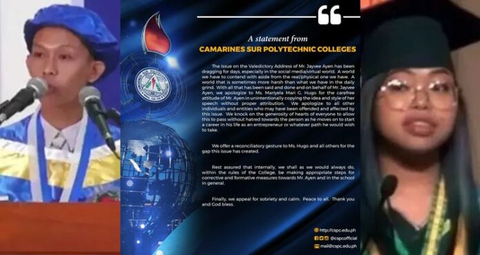 CamSur School Issues Official Statement for Plagiarized Valedictory ...