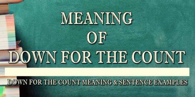 Down For The Count Meaning & Sentence Examples