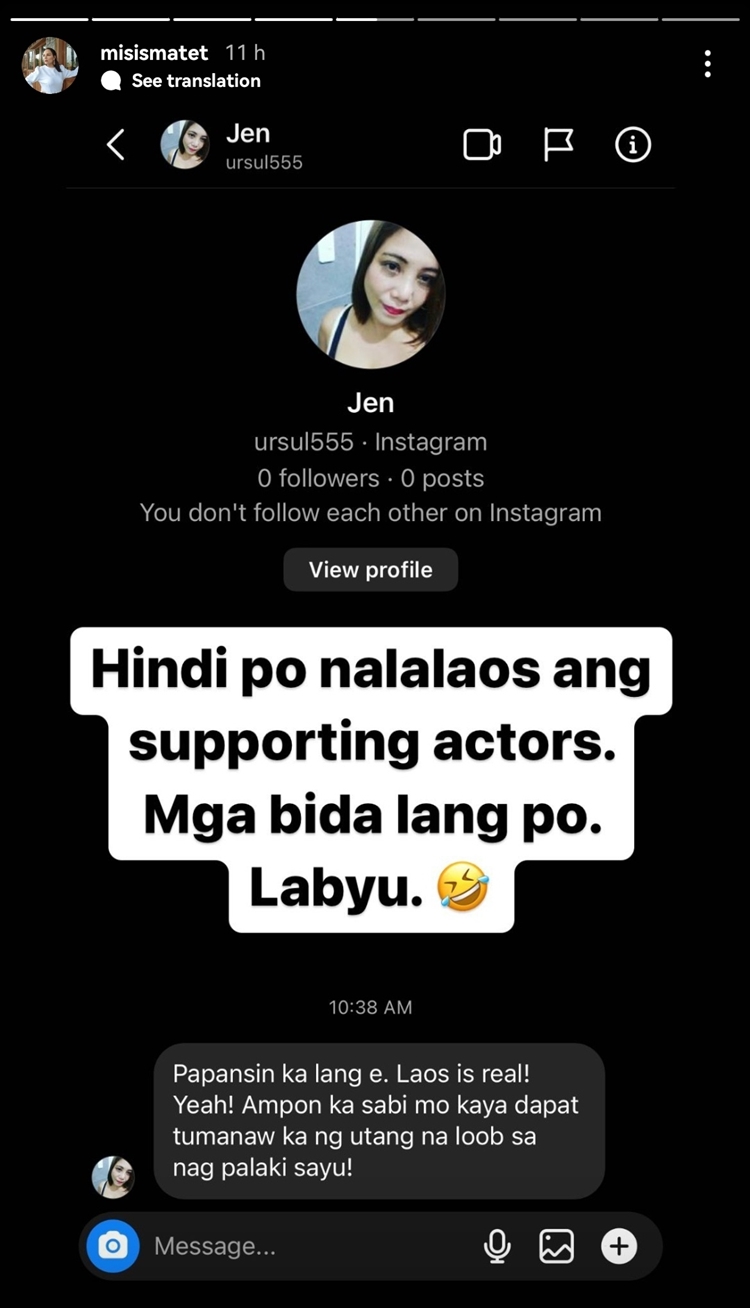 Matet de Leon Responds to Basher Who Called her "Laos"