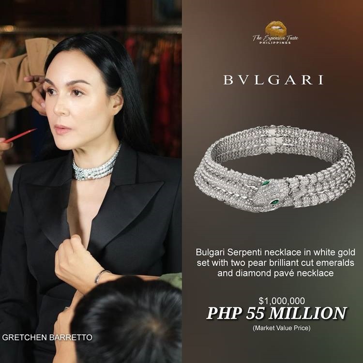 Gretchen Barretto Wears Bvlgari Necklace Worth P55 Million