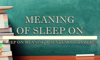 Sleep On Meaning & Sentence Examples