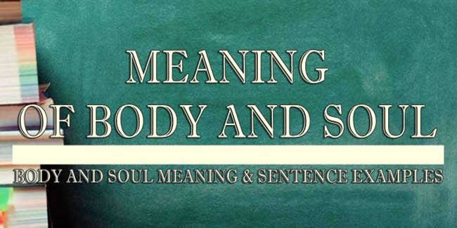 Body And Soul Meaning & Sentence Examples