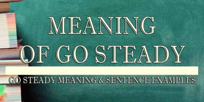 Go Steady Meaning & Sentence Examples