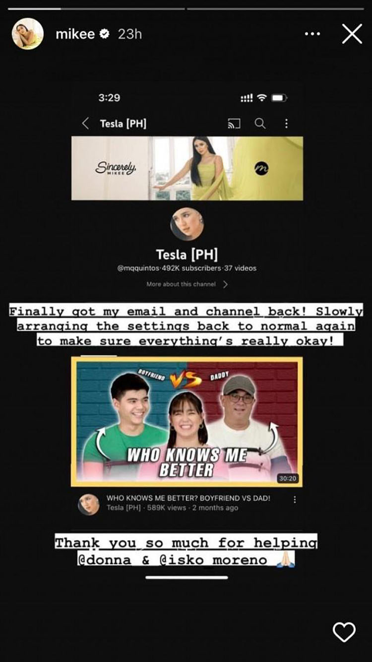 Mikee Quintos Gives Update On Email Account, YouTube Channel