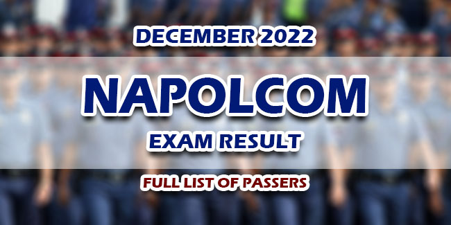 NAPOLCOM Exam Result December 2022 FULL LIST