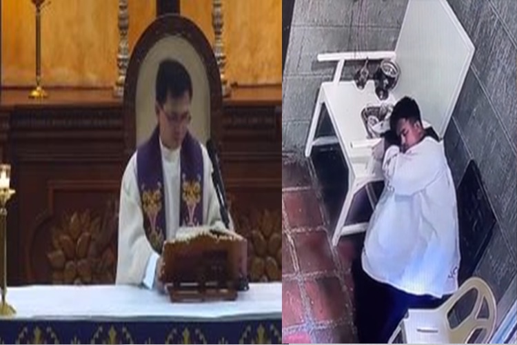 Sakristan Goes Viral After He Accidentally Falls Asleep Amid Homily During Mass