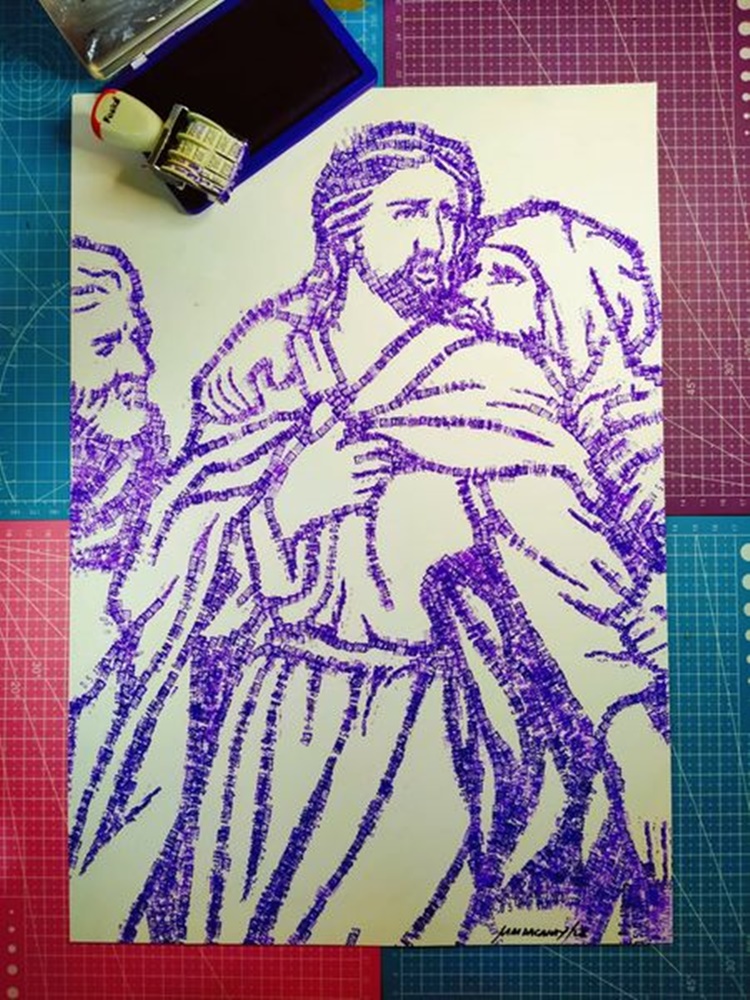 Lady Netizen Creates Unique Artwork Using Date Stamp