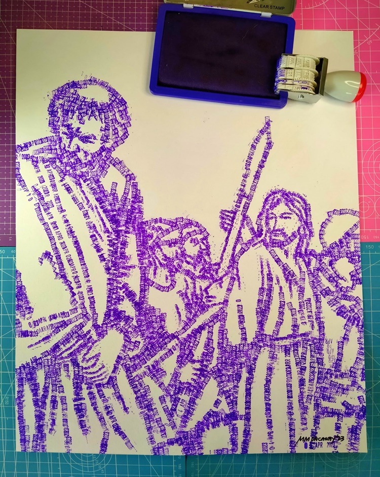 Lady Netizen Creates Unique Artwork Using Date Stamp