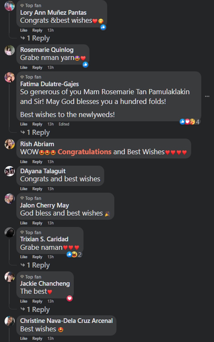 Rosmar Tan and Husband Give P500K, Business Class Trip Abroad and Gigi ...