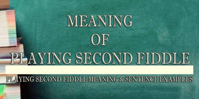 Playing Second Fiddle Meaning & Sentence Examples