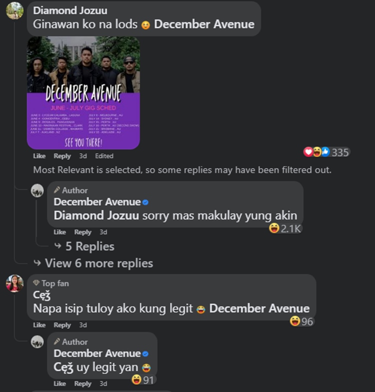 December Avenue Gig Poster Earns Mixed Reactions