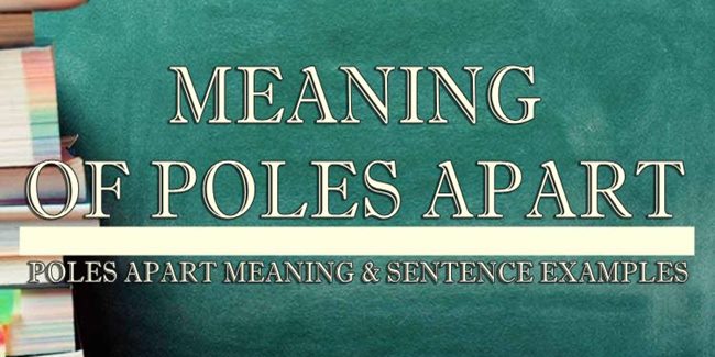 Poles Apart Meaning & Sentence Examples