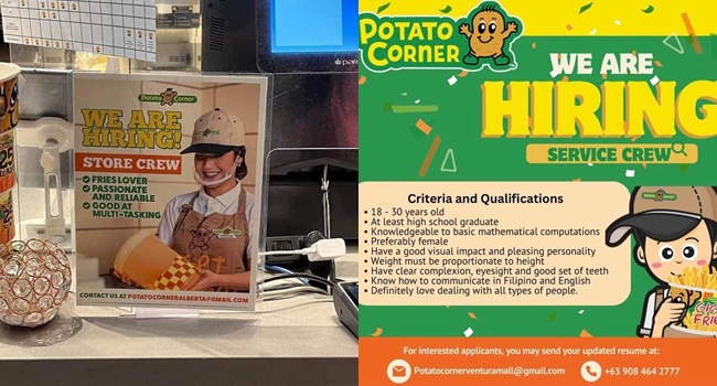 Potato Corner Ventura Mall and Canada Branch Qualifications Compared ...