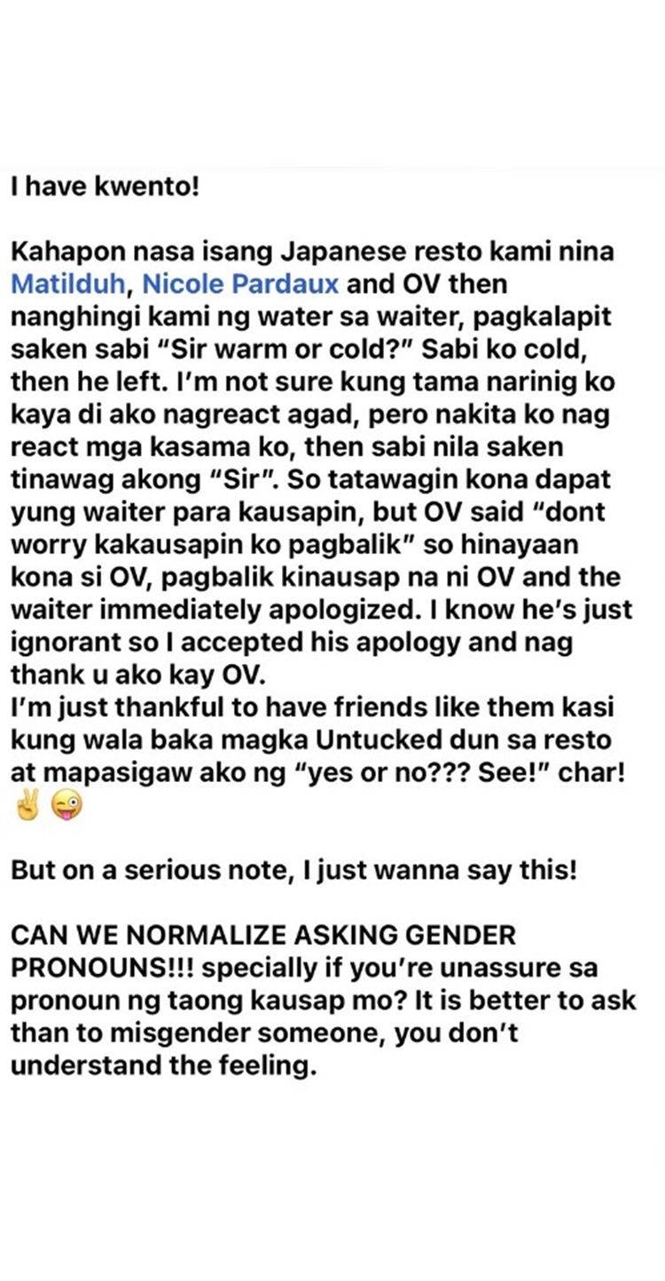 Drag Queen Captivating Katkat Recounts Encounter With Waiter Calling ...