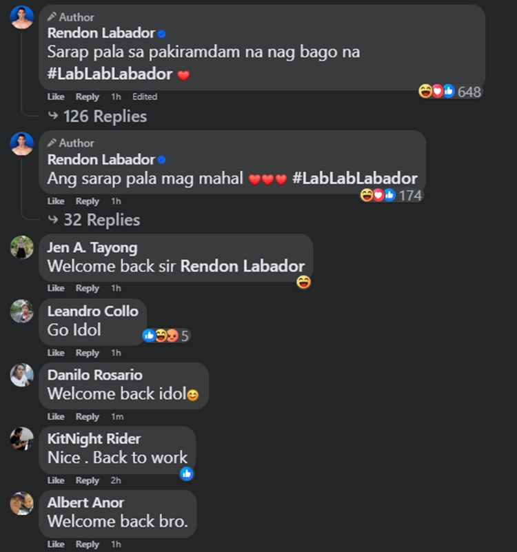 Rendon Labador Official Facebook Page is Back: #LabLabLabador | Newspapers