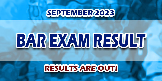 BAR Exam Result September 2023 JUST RELEASED | Newspapers