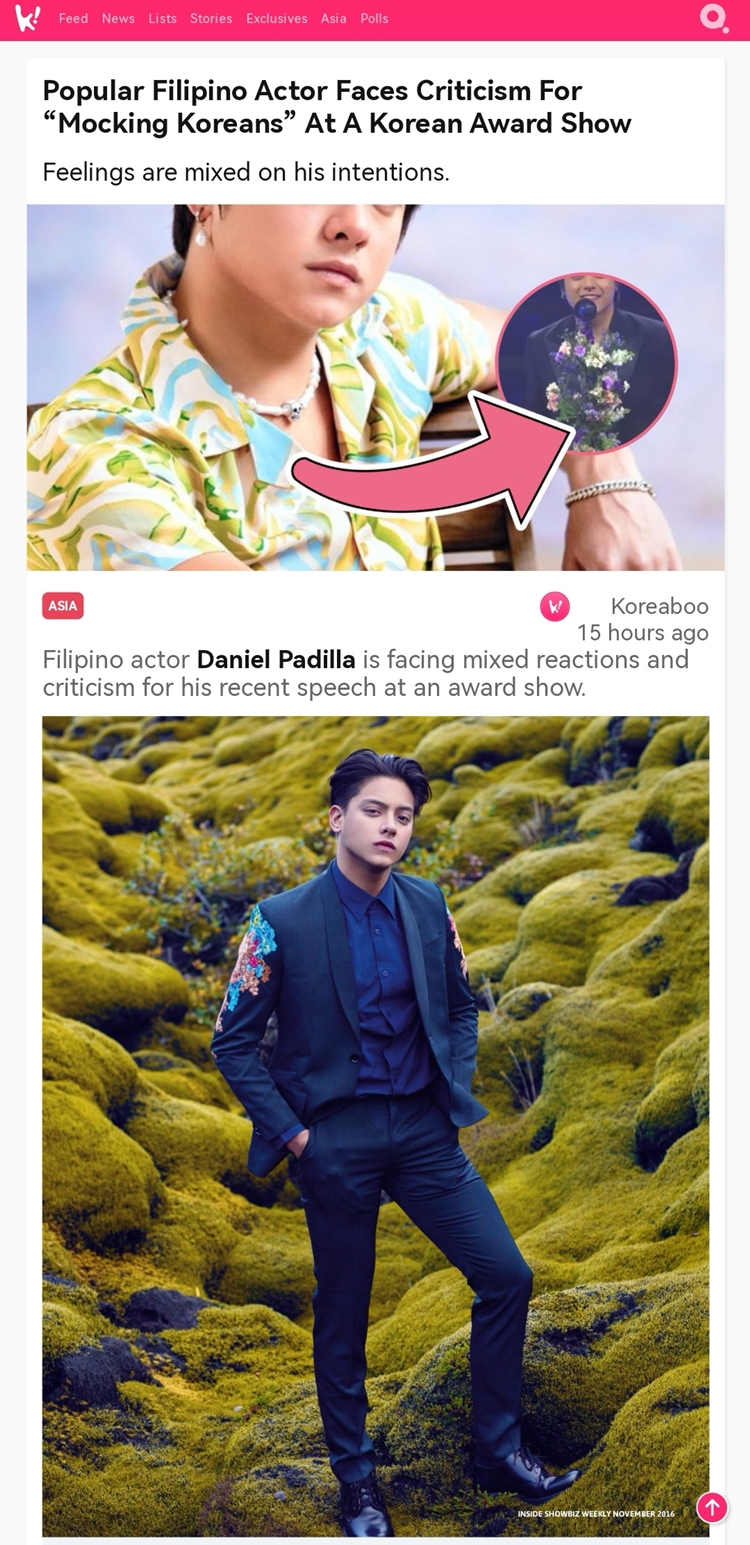 Daniel Padilla Featured in koreaboo.com for 'Mocking Koreans' at Asia ...