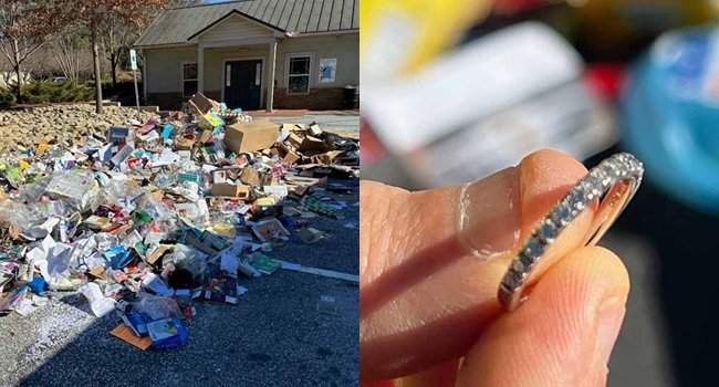 Diamond Wedding Ring Accidentally Fell Into the Bin While Disposing of ...