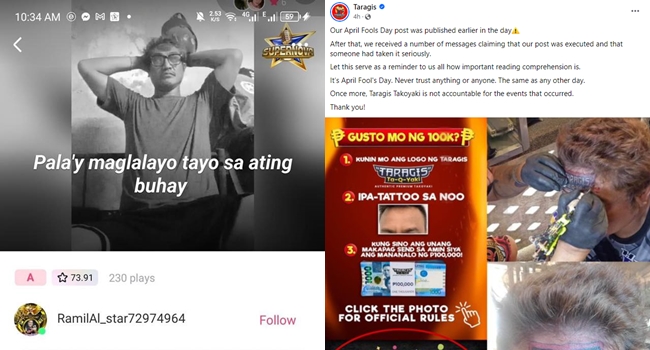 Ramil Albano Allegedly Has Taragis Logo on his Forehead Since March ...