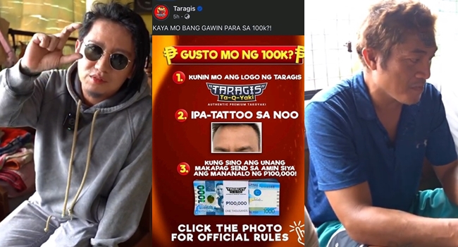 Taragis Finally Gives P100K to Ramil Albano; Owner Carl Quion ...
