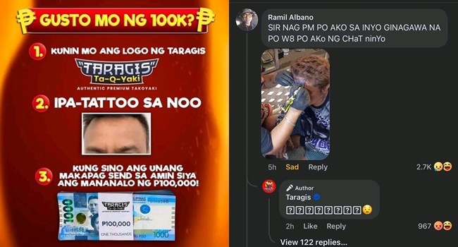 Taragis Takoyaki Receives Backlash Over Forehead Tattoo April Fools ...