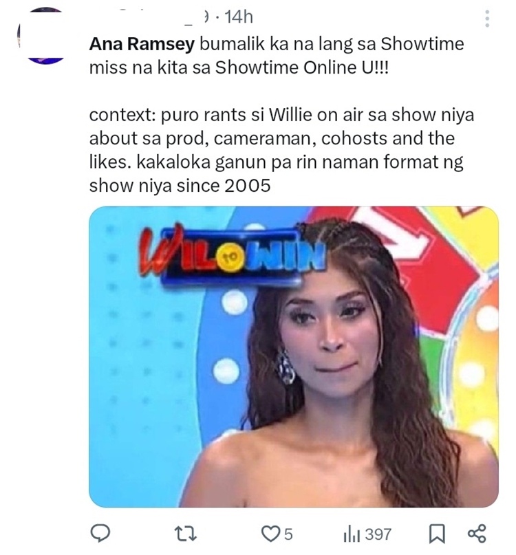 Former 'Showtime Online U' Host Ana Ramsey Assures Netizens She's Happy ...