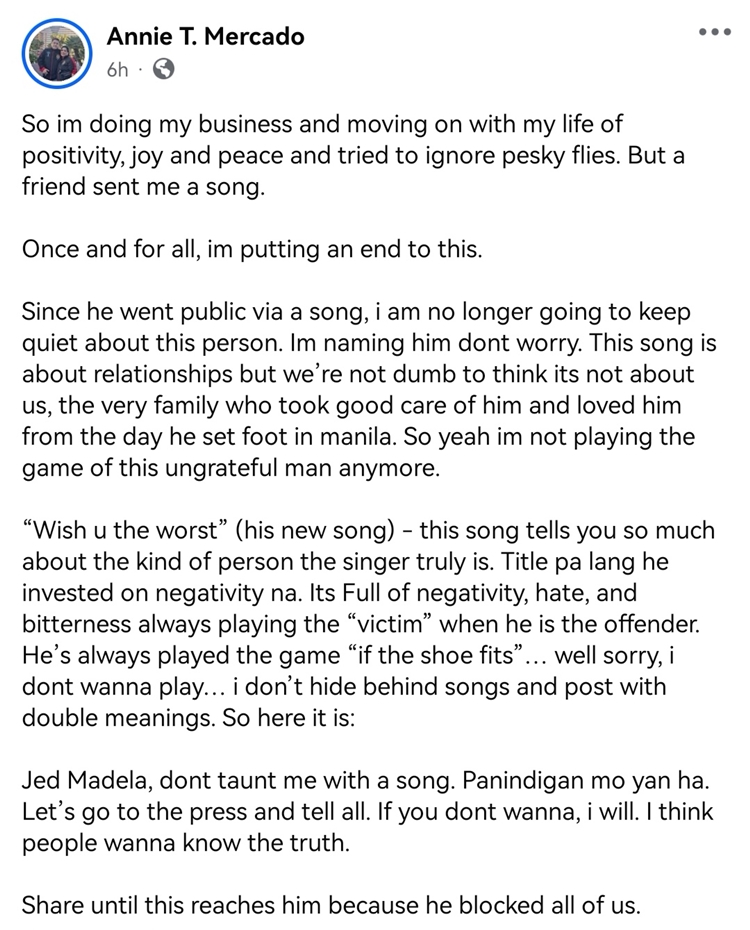 Jed Madela's Former Manager Calls Out Singer Over His New Song, Tagging ...