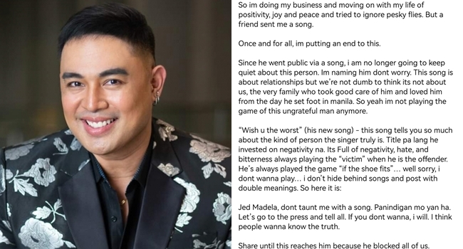 Jed Madela's Former Manager Calls Out Singer Over His New Song, Tagging ...