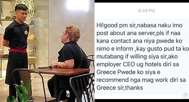 Waiter in Trending Issue with Jude Bacalso Receives Job Opportunity ...