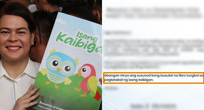 VP Sara Duterte to Write a Book About a 'Taksil na Kaibigan' After ...