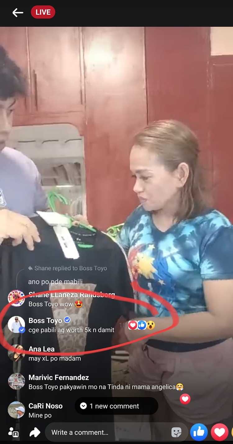 Boss Toyo Buys Items Worth 5K from Angelica Yulo During Live Selling ...