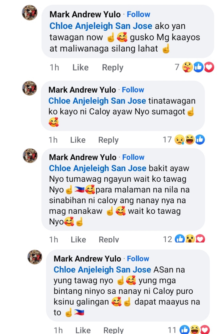 Mark Andrew Yulo Accuses Carlos and Chloe of Ignoring His Calls ...